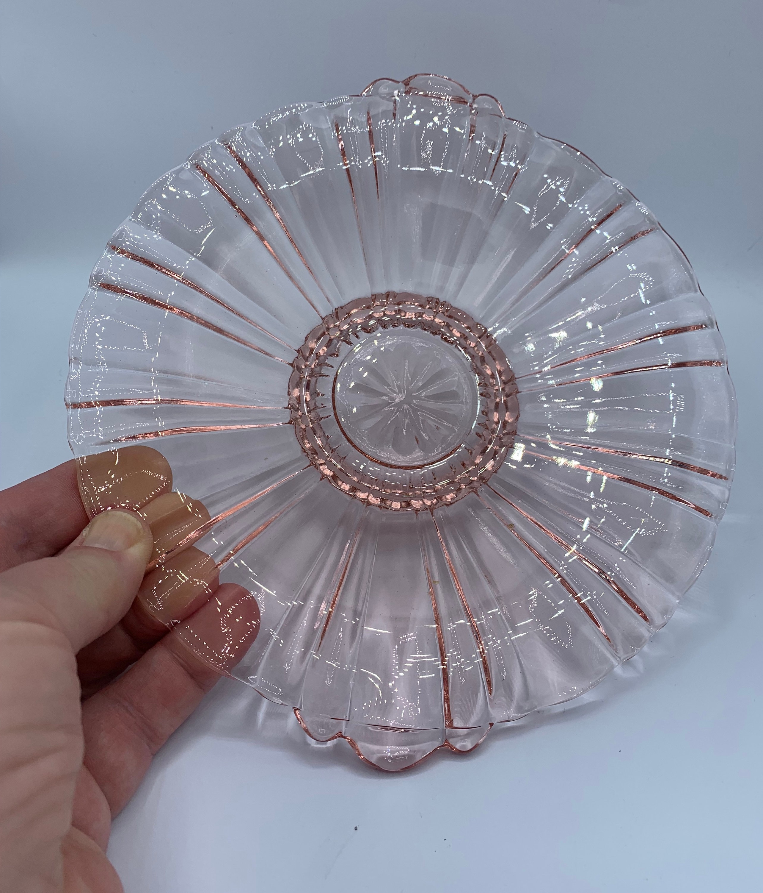 Depression Glass Hocking Glass Company 1930s, Peachy Pink old Cafe ...