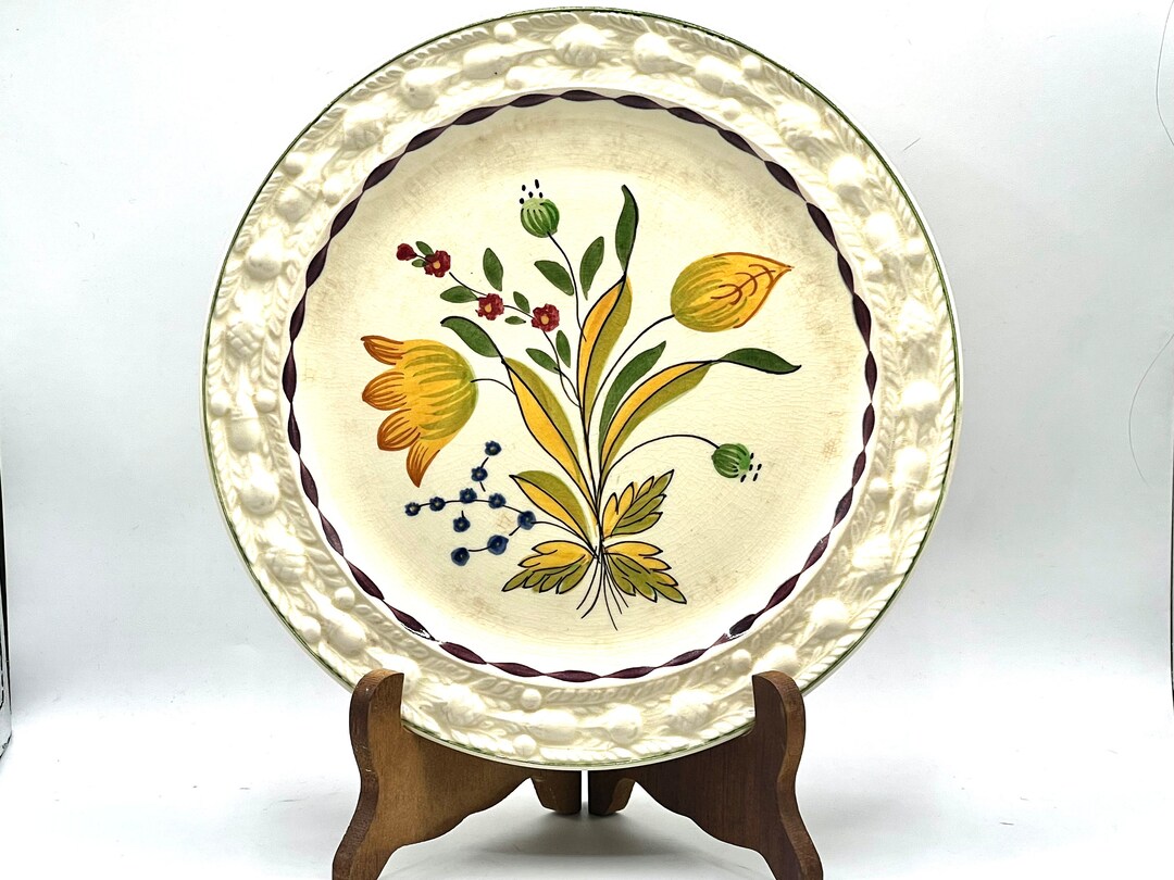 Adams Royal Ivory Acorn Titian Ware Hand-painted Plate, England, Floral ...