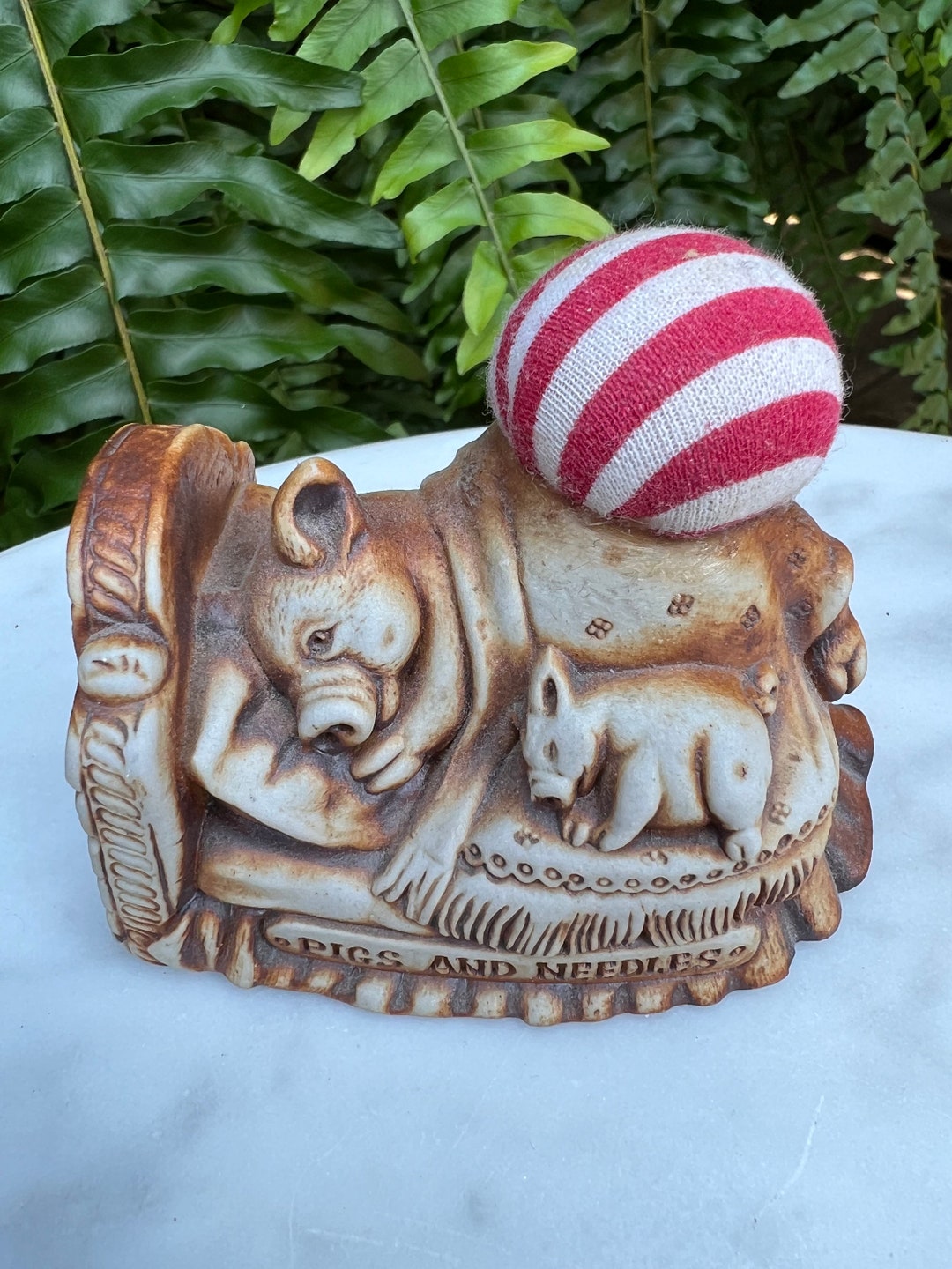 Pig Pin Cushion, Vintage Australian Pottery, Swagman - Etsy