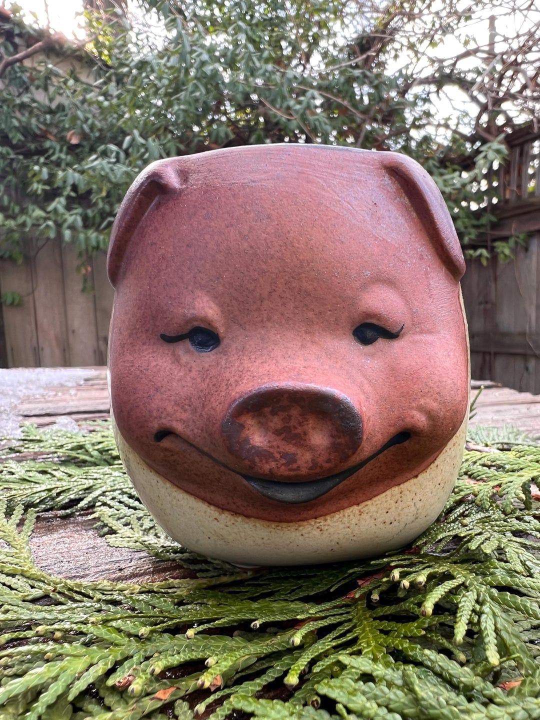 UCTCI Japan Smiling Pig Mug Stoneware Pottery, Vintage 1970s - Etsy
