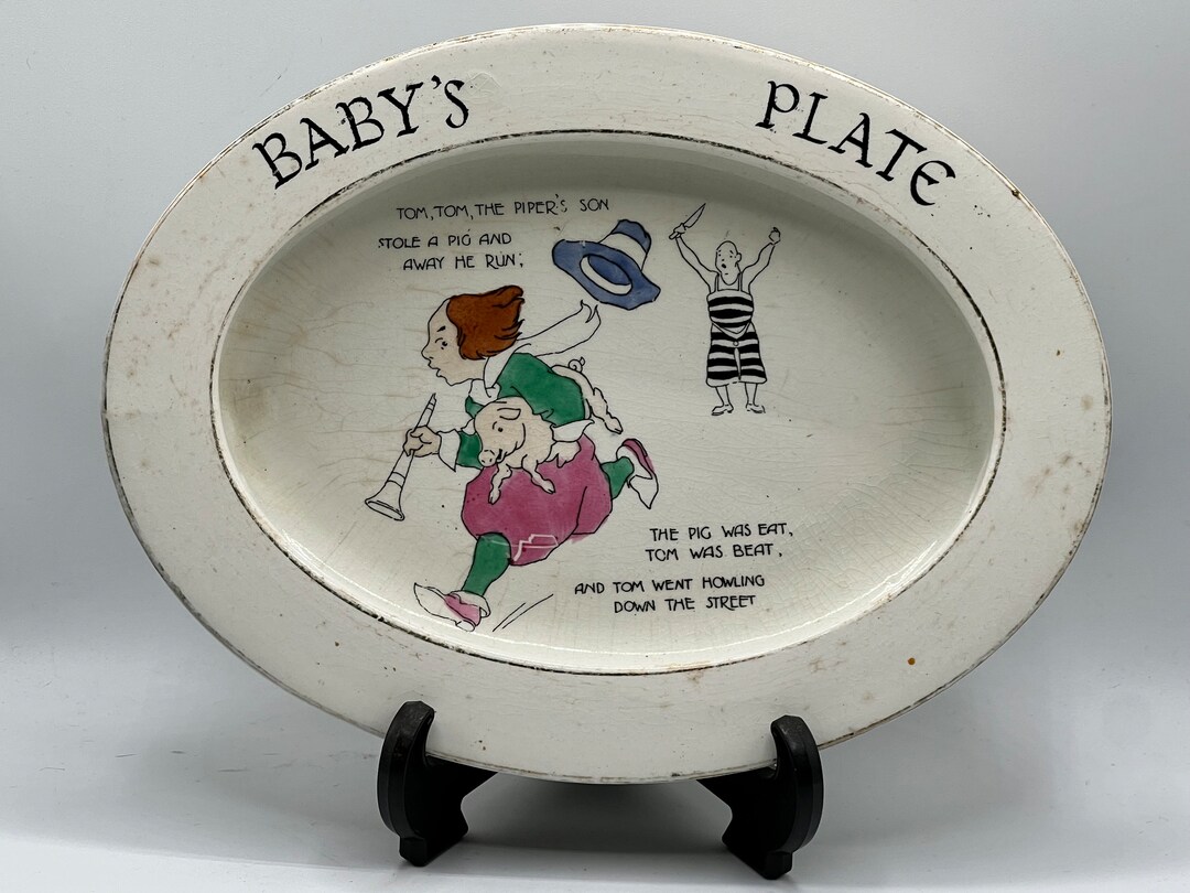 F Winkle & Co. England Whieldon Ware Baby's Oval Plate - Etsy