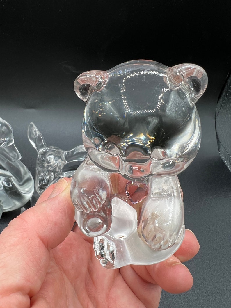 Fenton Clear Glass Animal Figurines / Paperweights Choice - Etsy