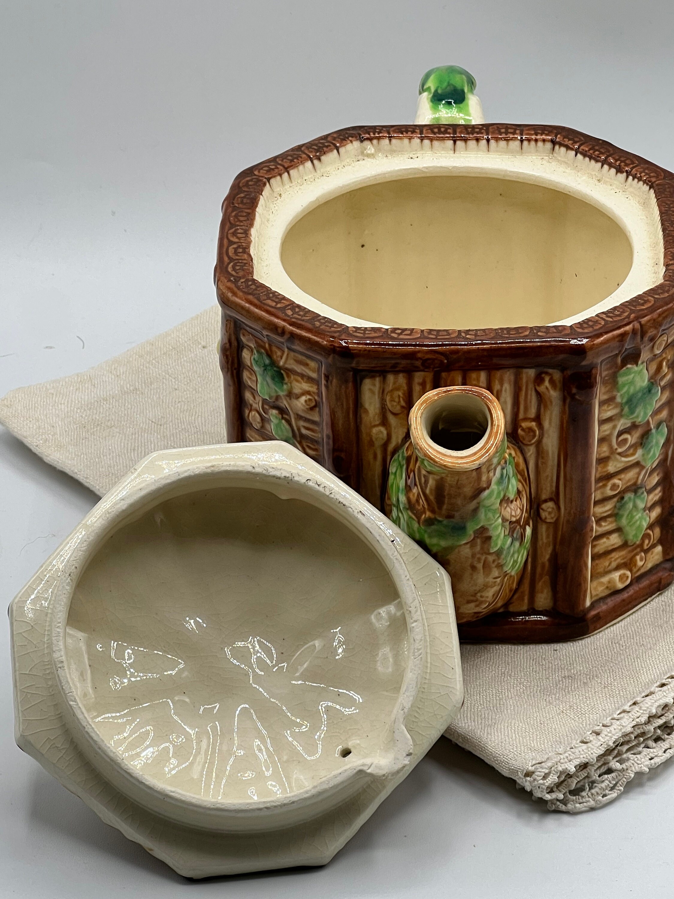 Marutomo Ware Majolica Teapot - Etsy