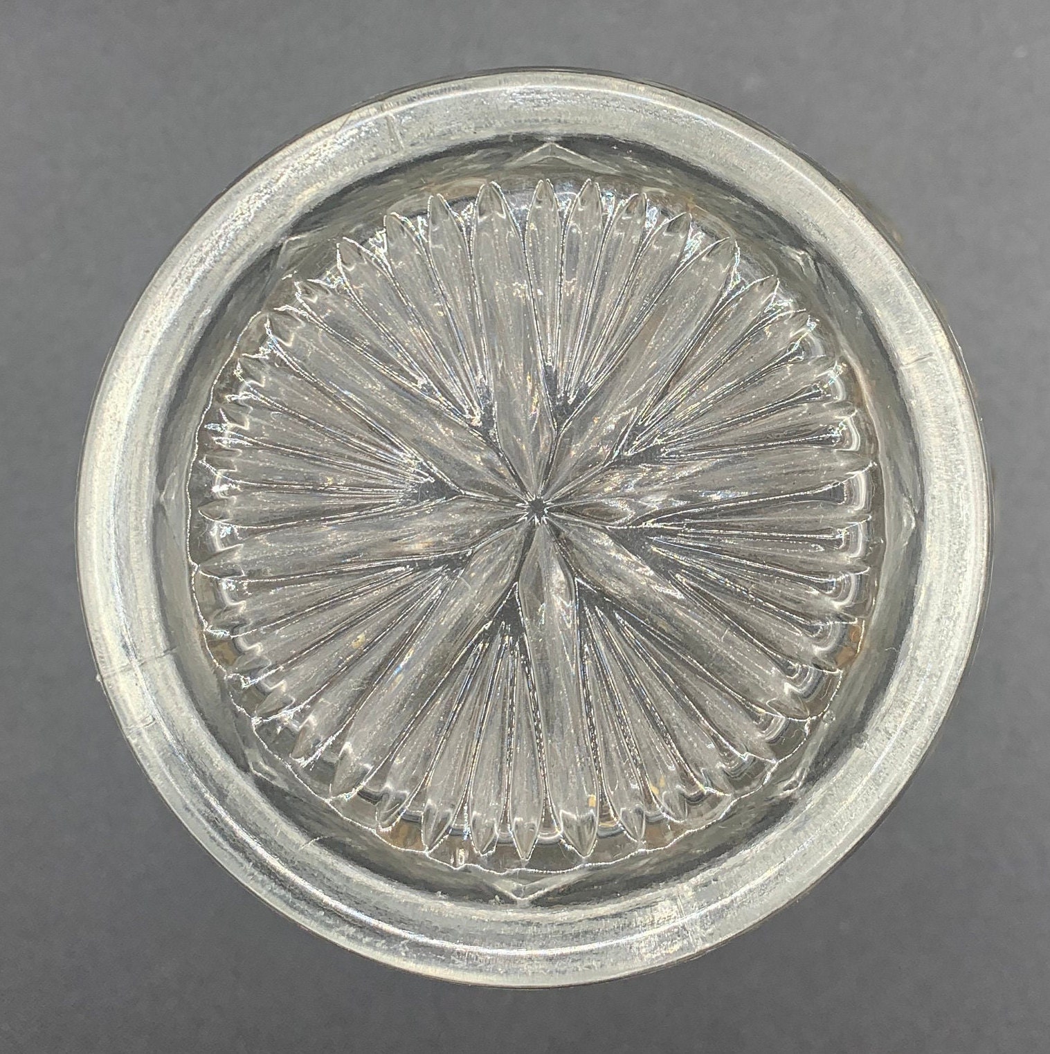 EAPG Bullseye & Fan Pattern Gold-rimmed Glass Spooner - Etsy