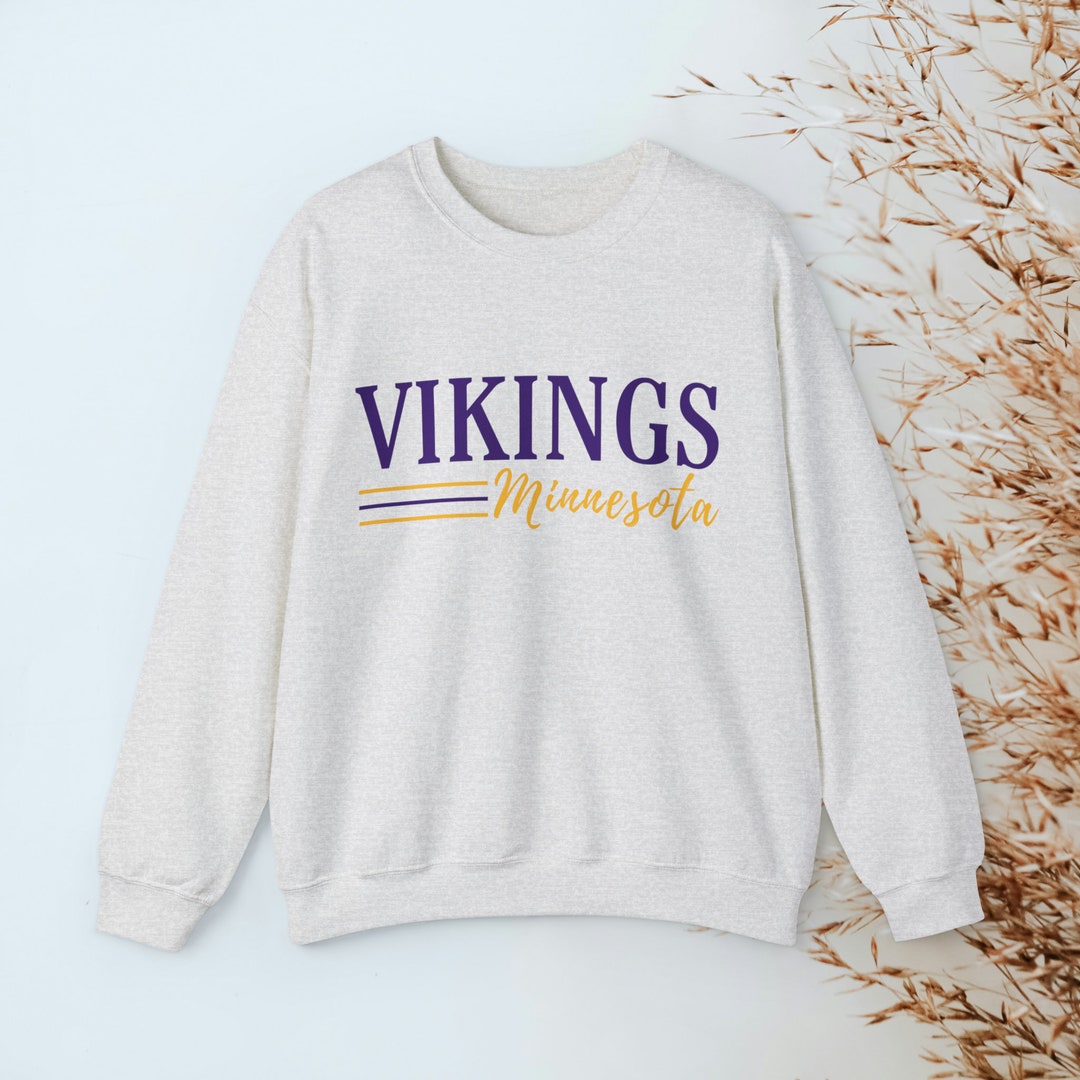 Viking Sweatshirt, Minnesota Vikings Unisex Crewneck, Vintage Minnesota ...