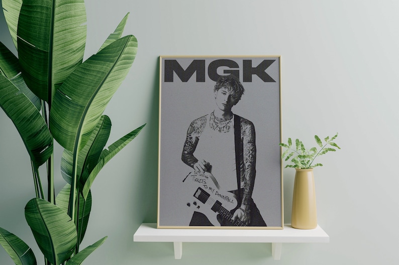 Machine Gun Kelly Poster MGK Poster Punk Wall Art Digital Print Gift ...