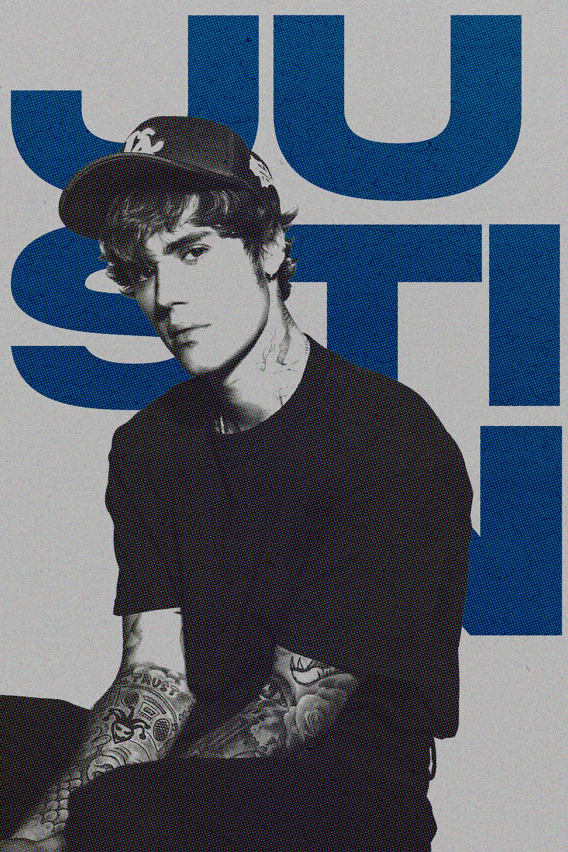 Justin Bieber Poster - Bieber Poster - Pop Music Wall Art - Digital ...