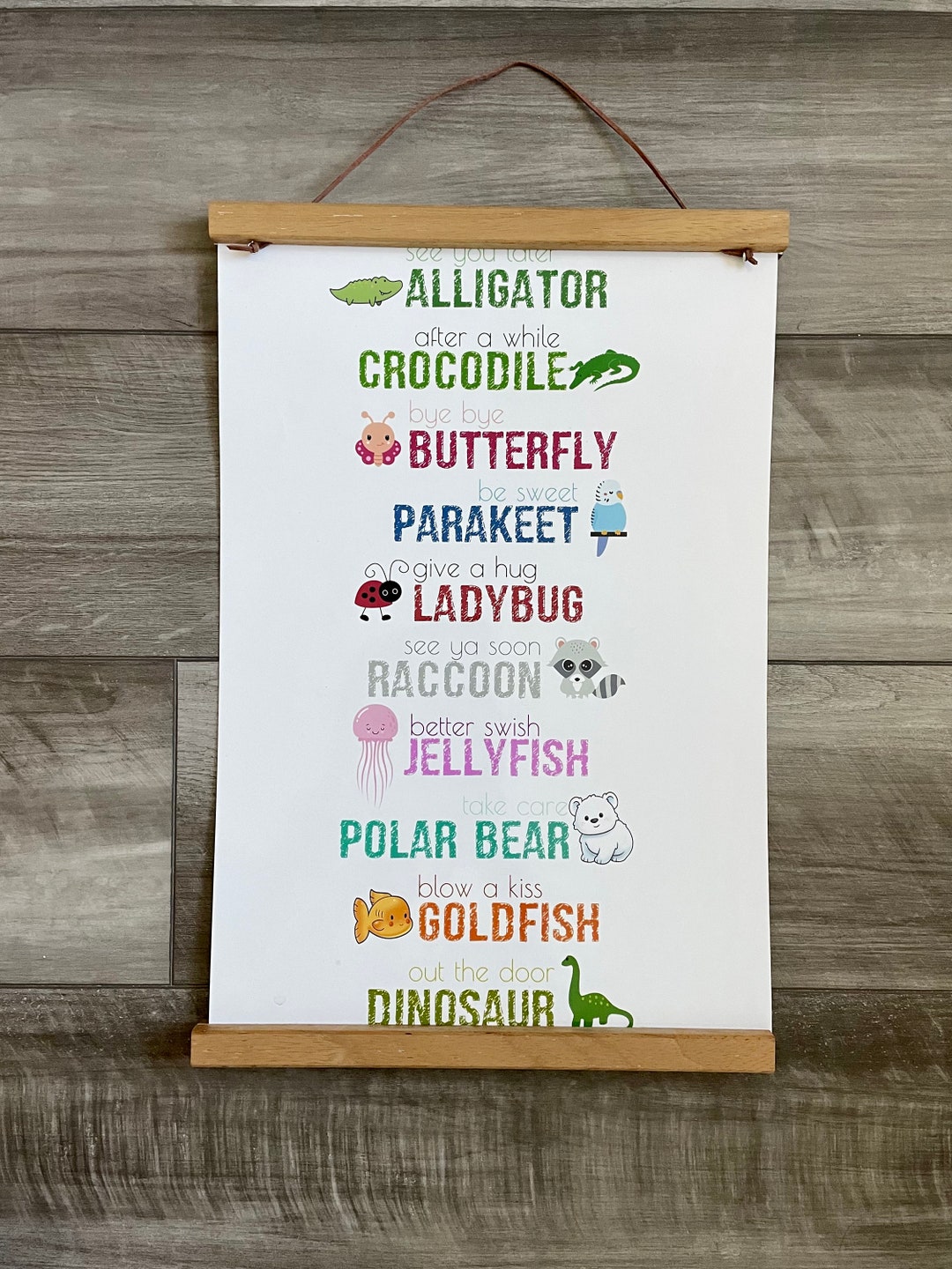 Goodbye Phrases, See Ya Later Alligator, Nursery Decor, Baby Shower ...