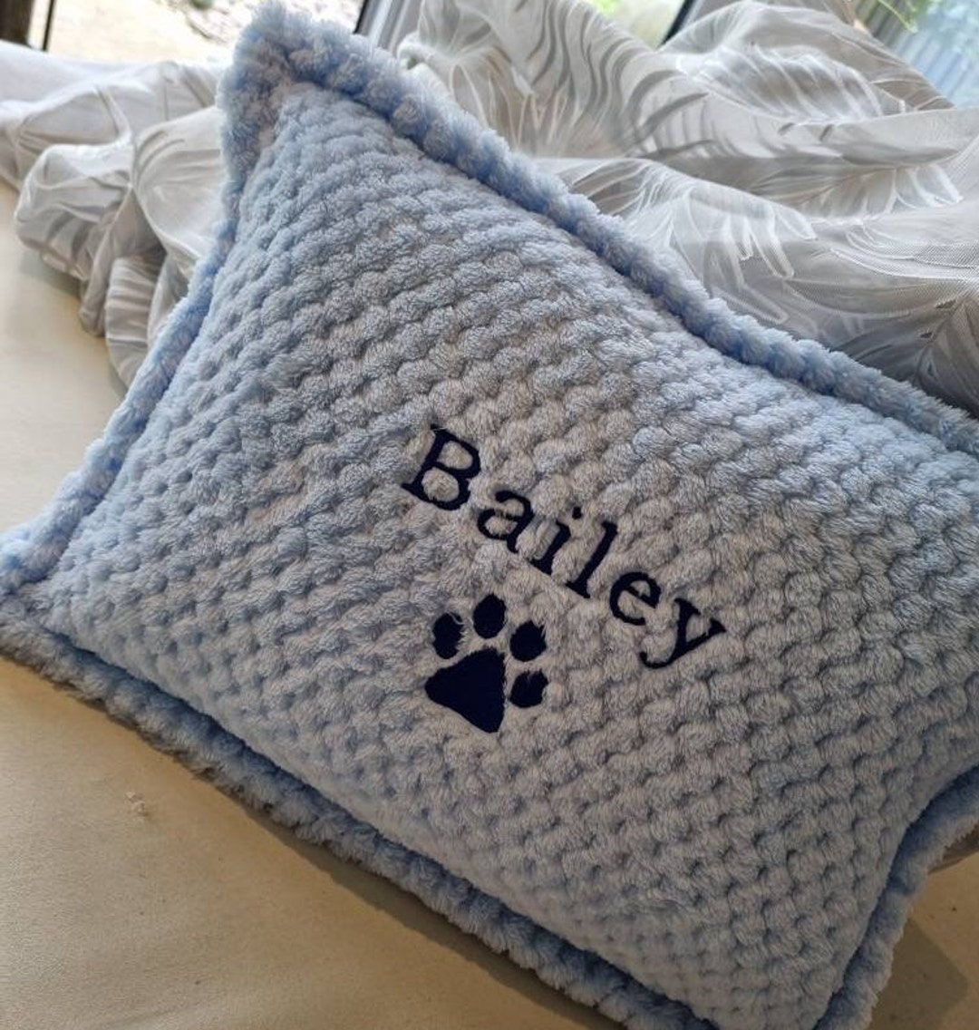 Personalised Embroidered Pet Cushion. Puppy / Dog Kitten / Cat - Etsy UK