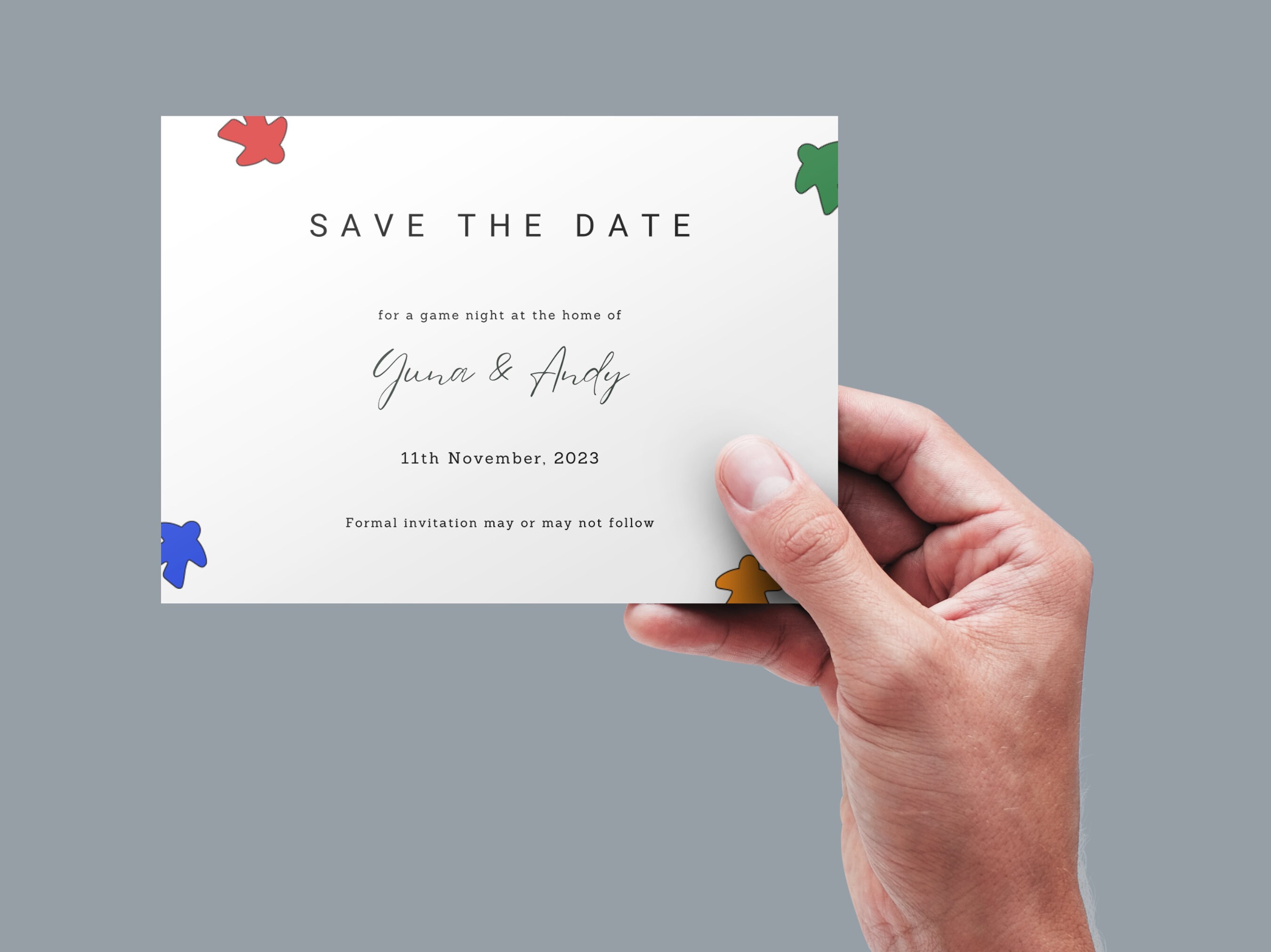 Board Game Night Save the Date Canva Templete 100% Editable - Etsy