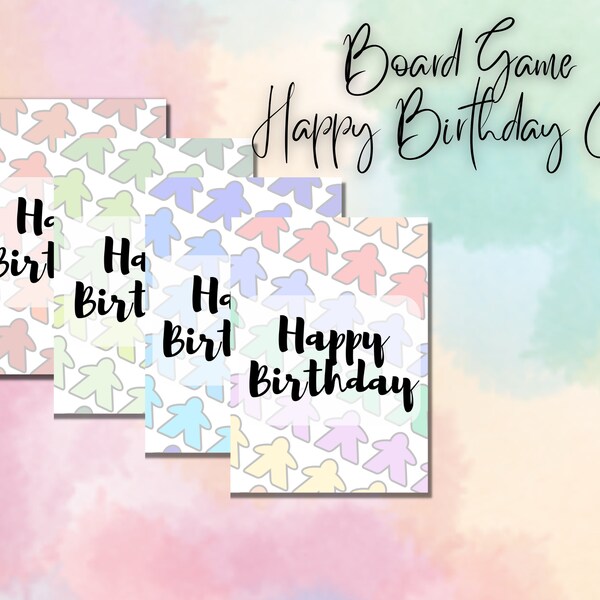 Happy Birthday Card Board Game - Etsy