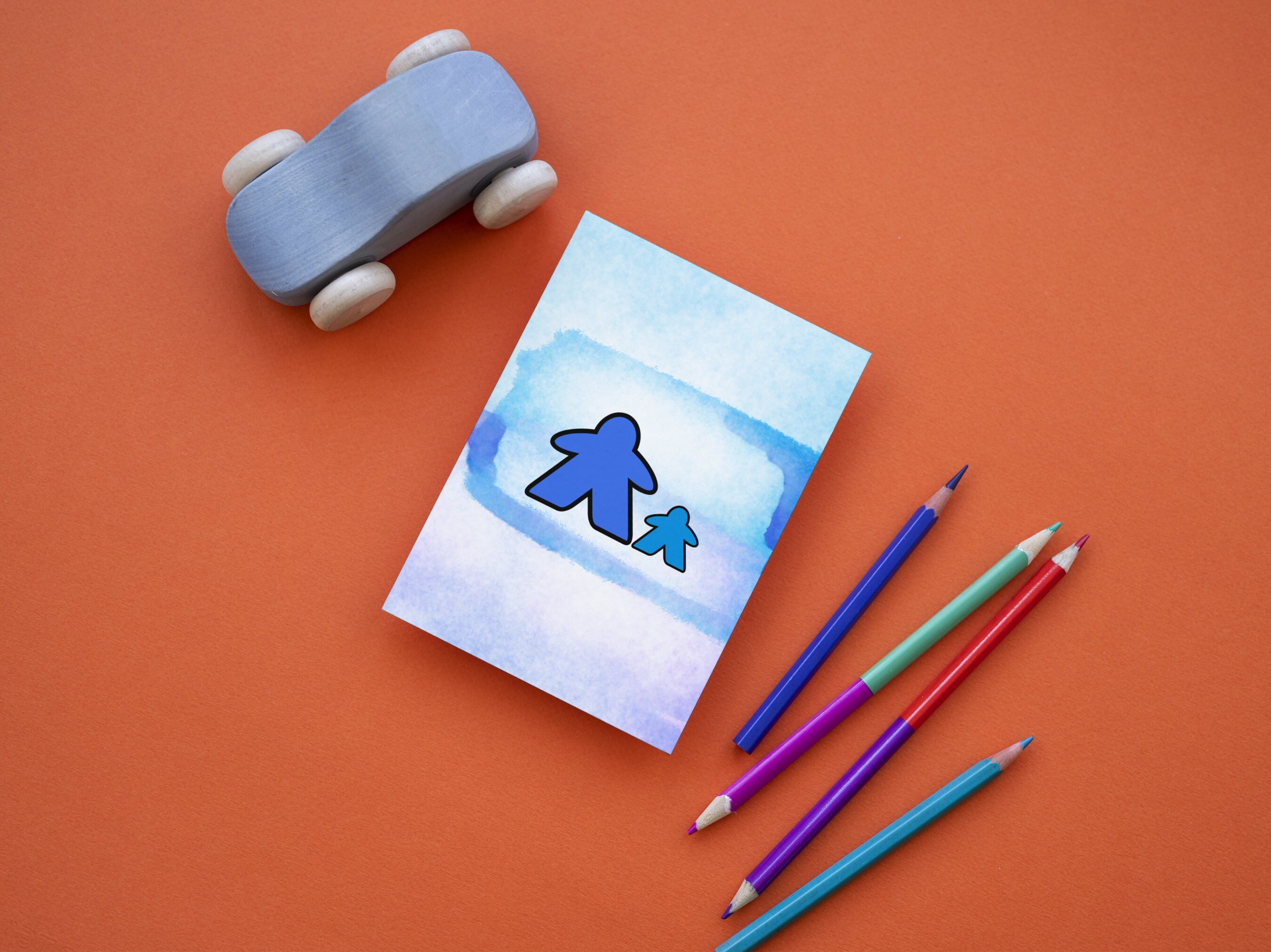 Board Game Father's Day Card Dad and Child Meeple Portrait Printable, Blank Inside - Etsy