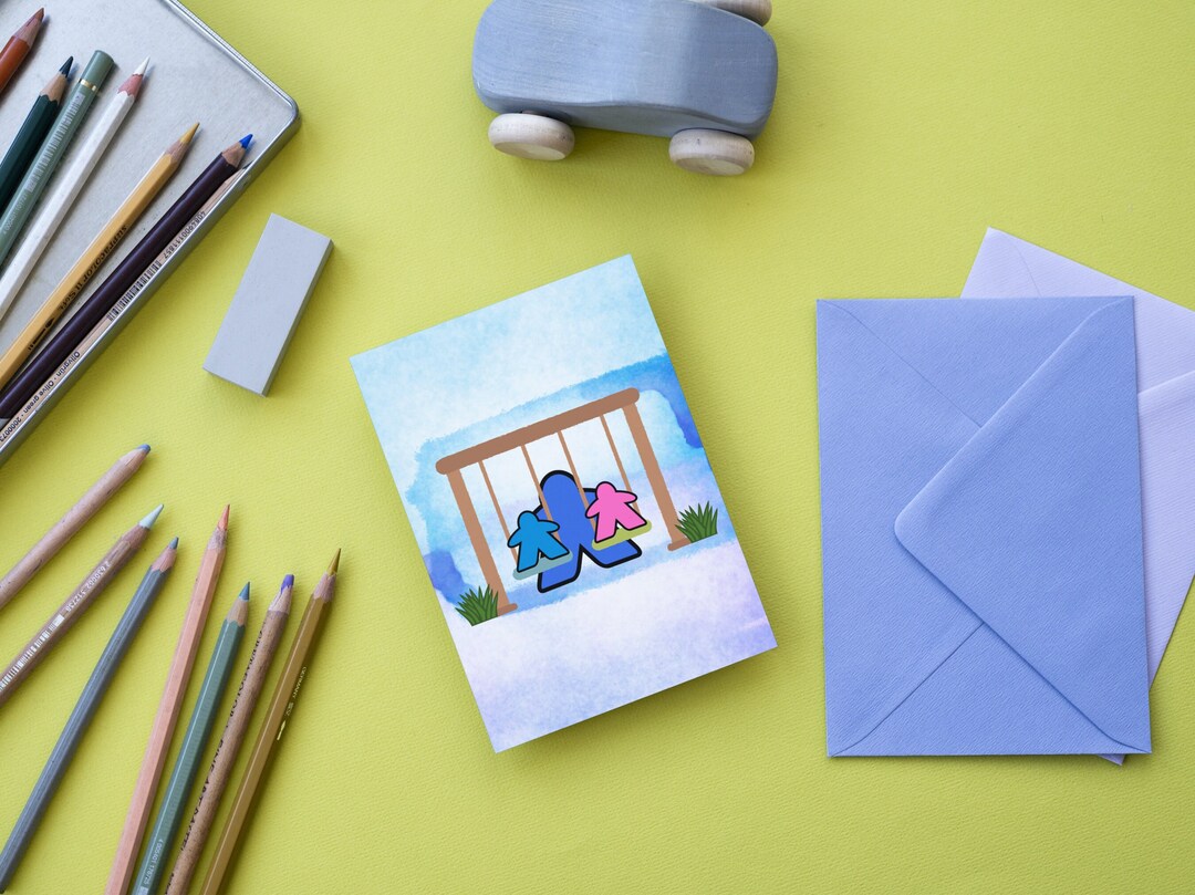 Board Game Father's Day Card - Swing Set Meeples - Portrait - Printable, Blank Inside - Etsy Canada