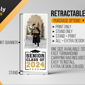 Graduation Retractable Banner Custom, Graduation Banner Stand Class of ...