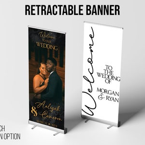 Wedding Stand Banner, Wedding Welcome Sign Personalized Banner Design ...