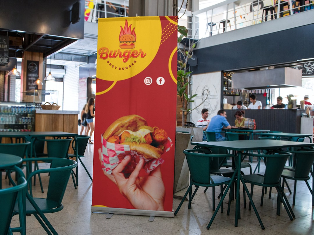 Custom Fast Food Retractable Banner, Business Sign, Ice Cream Banner ...