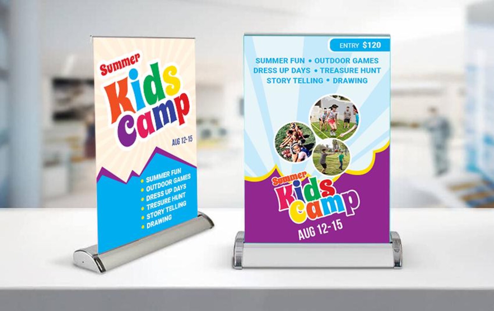 Business Tabletop Retractable Banner With Your Logo - Promotional Sign ...