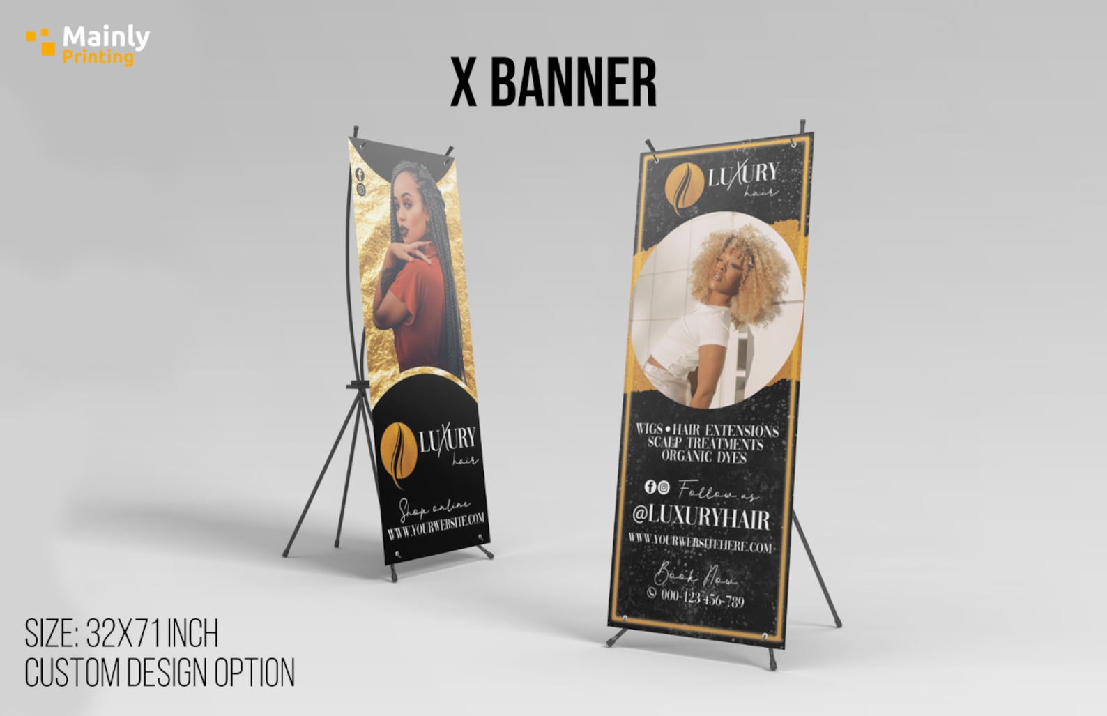 X Stand Banner Personalized Design, Small Business Banner, Pop up Shop ...