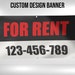 For Rent Banner, Personalized Banner for Business, for Sale Sign Custom ...