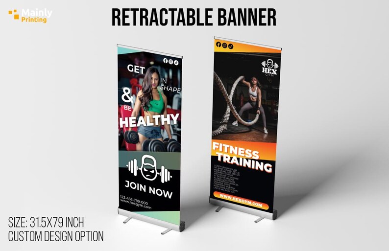 Gym Retractable Banner, Gym Sign, Gym Sign Decorations, Gym Banner ...