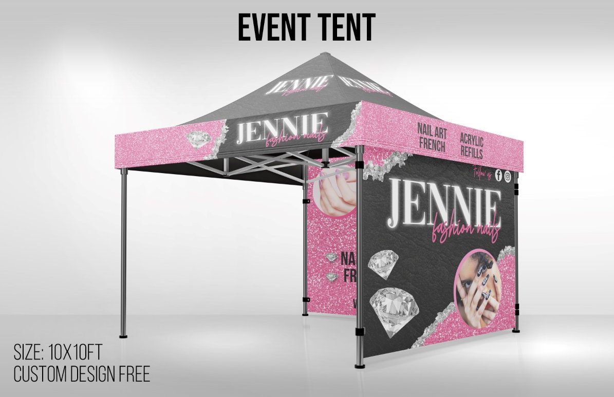 Event Tent Frame + Canopy With Custom Design, Event Tent for Business ...