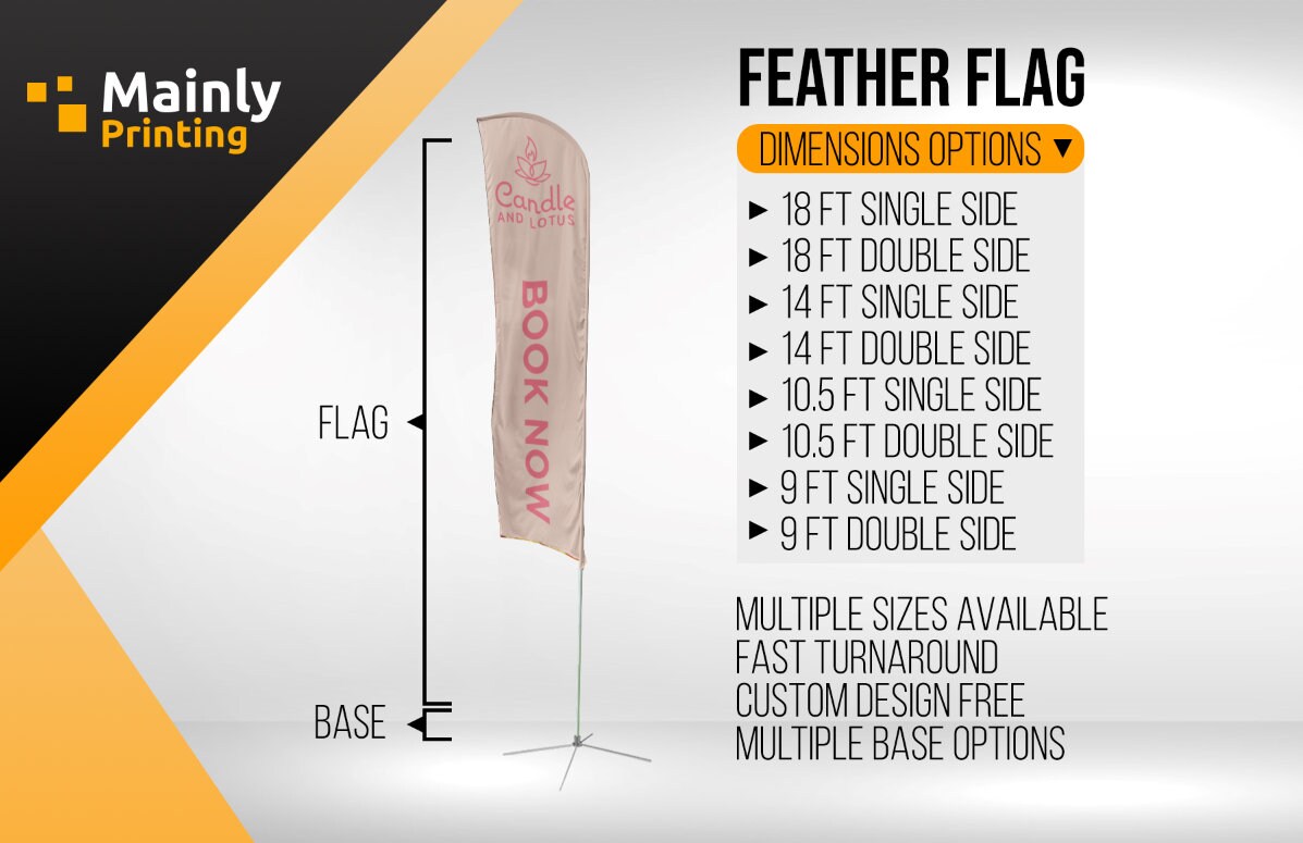 Custom Feather Flags, Advertisign Flag for Business, Feather Flag ...
