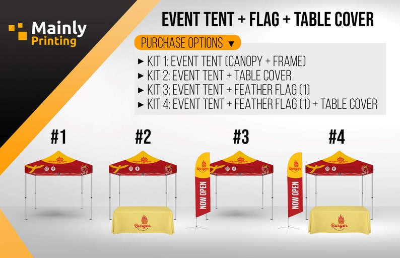 Business 10x10 Custom Canopy Event Tent, Business Branding, Custom ...