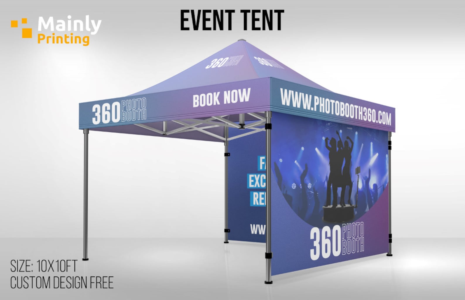 Event Tent Frame + Canopy With Custom Design, Event Tent for Business ...
