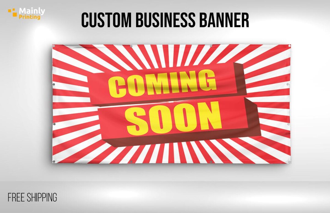 Coming Soon Banner, Printable Vinyl Banner, Coming Soon Hanging Banner ...