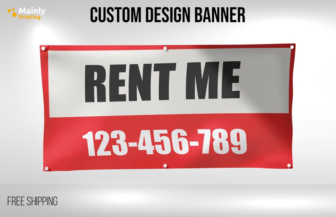 For Rent Banner, Personalized Banner for Business, for Sale Sign Custom ...