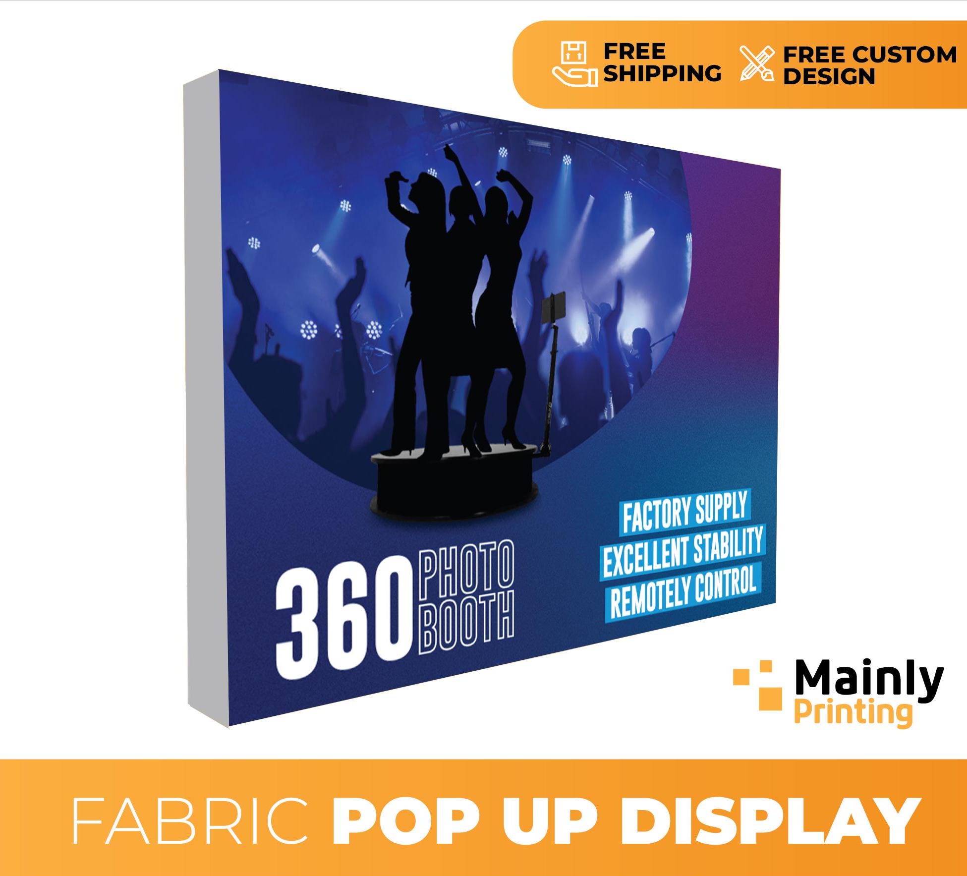 Trade Show Fabric Backdrop Display, Business Stand With Personalized ...