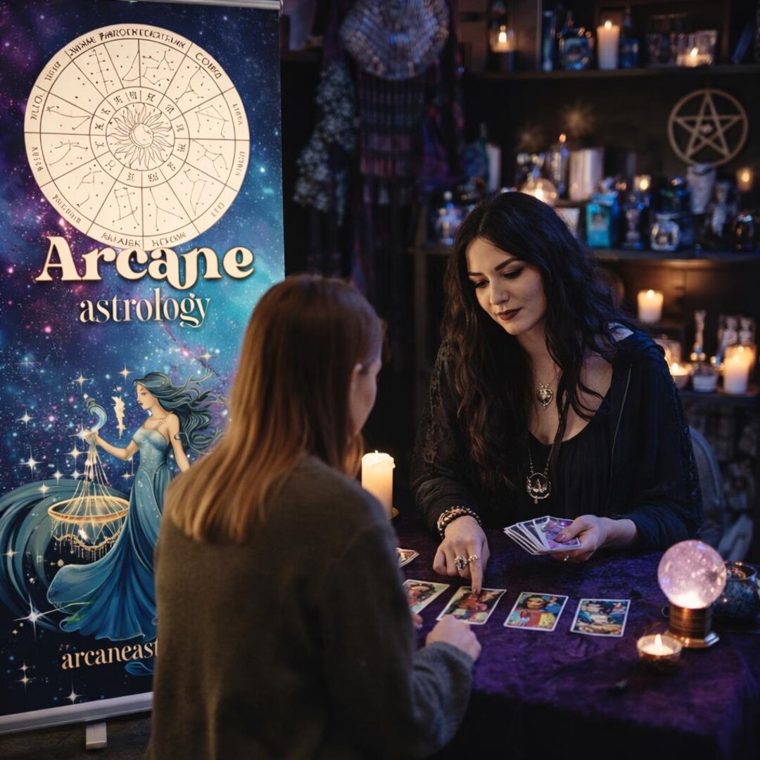 Astrology Retractable Banner, Zodiac Roll up Banner, Spiritual Business ...
