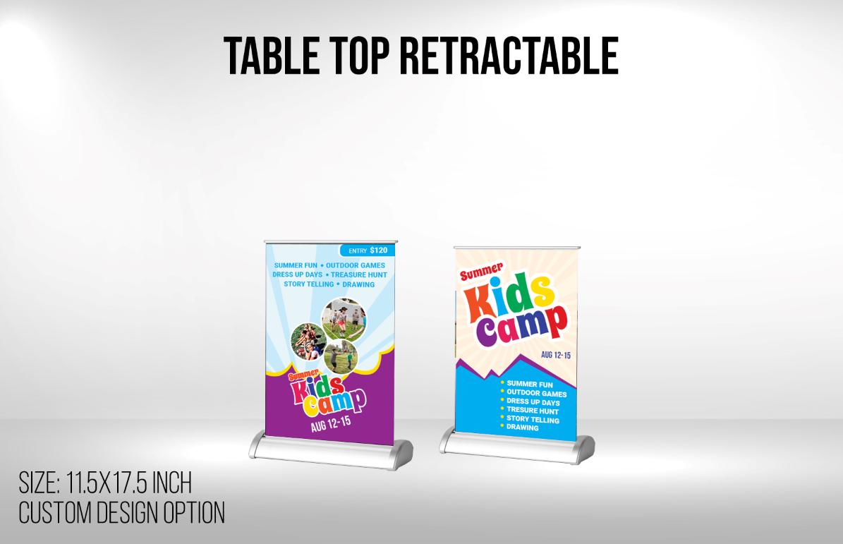 Business Tabletop Retractable Banner With Your Logo - Promotional Sign ...