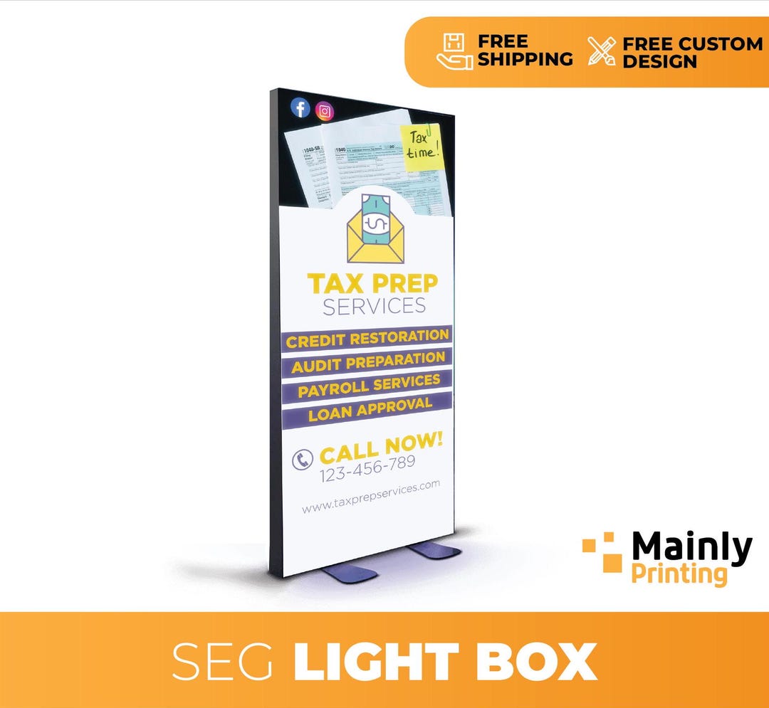 Light Box Sign Stand Display, Leg Box Stand Business or Tradeshows, Led ...