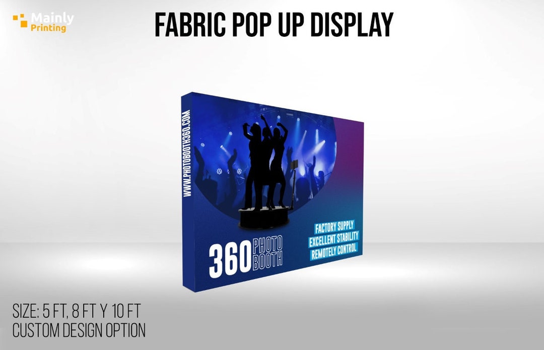 Trade Show Fabric Backdrop Display, Business Stand With Personalized ...