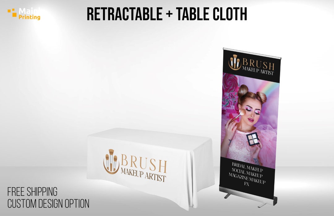 Retractable Banner, Business Stand Banner and Tablecloth With Logo ...