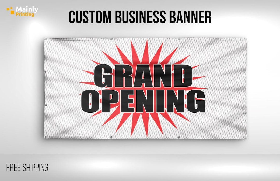 Grand Opening Banner, Printable Vinyl Banner, Grand Opening Hanging ...