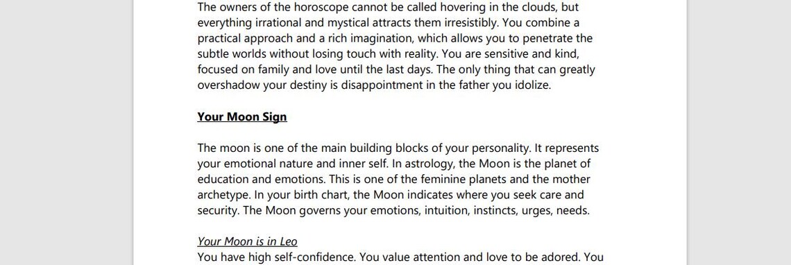 Sidereal Birth Chart Reading - Natal Chart Analysis - Birthchart Astrology Report - Etsy