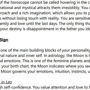 Sidereal Birth Chart Reading - Natal Chart Analysis - Birthchart Astrology Report - Etsy