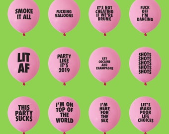 Rude Party Balloons - Etsy