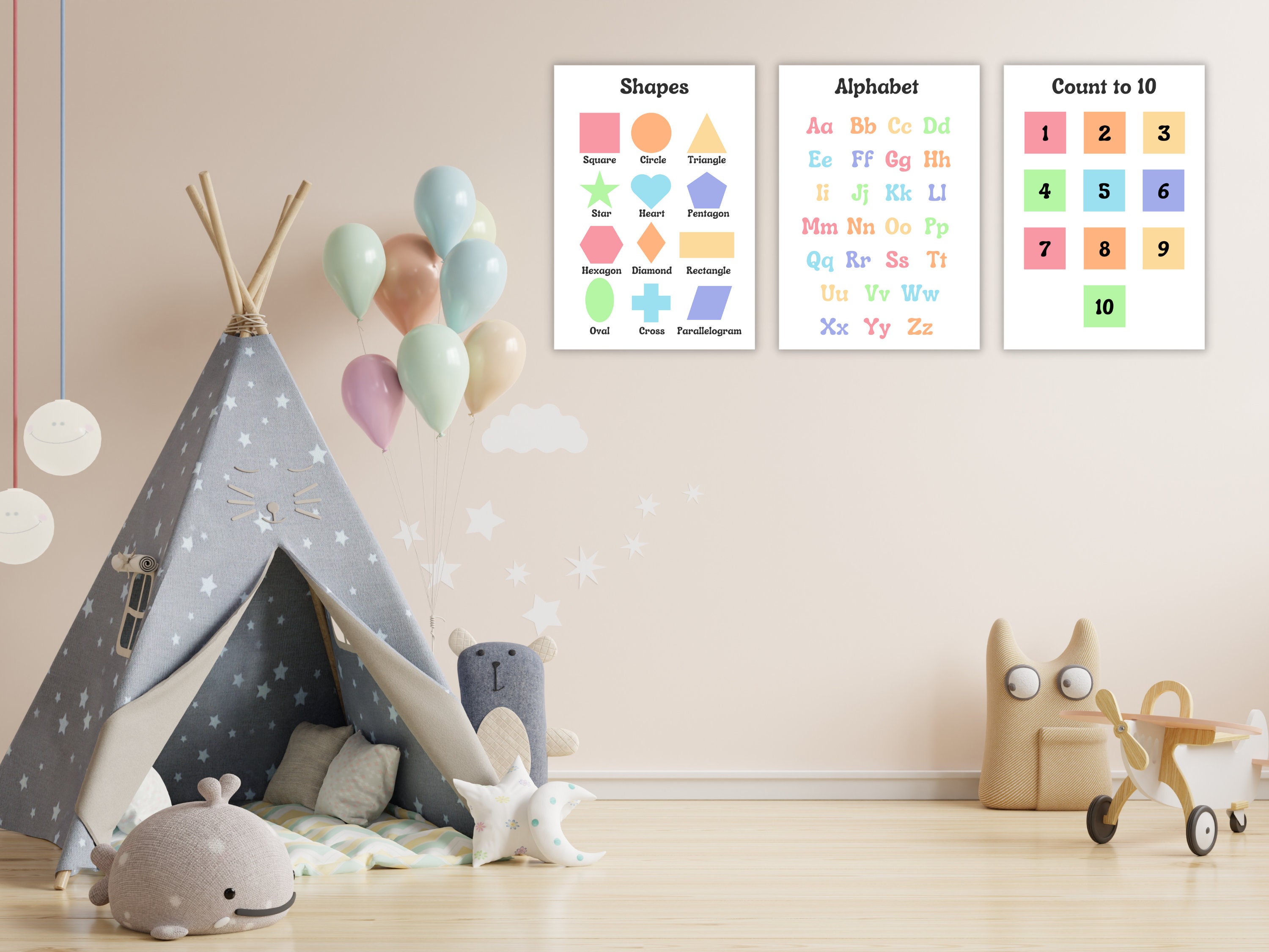 Educational Posters Set for Kids, Printable Home School Prints ...