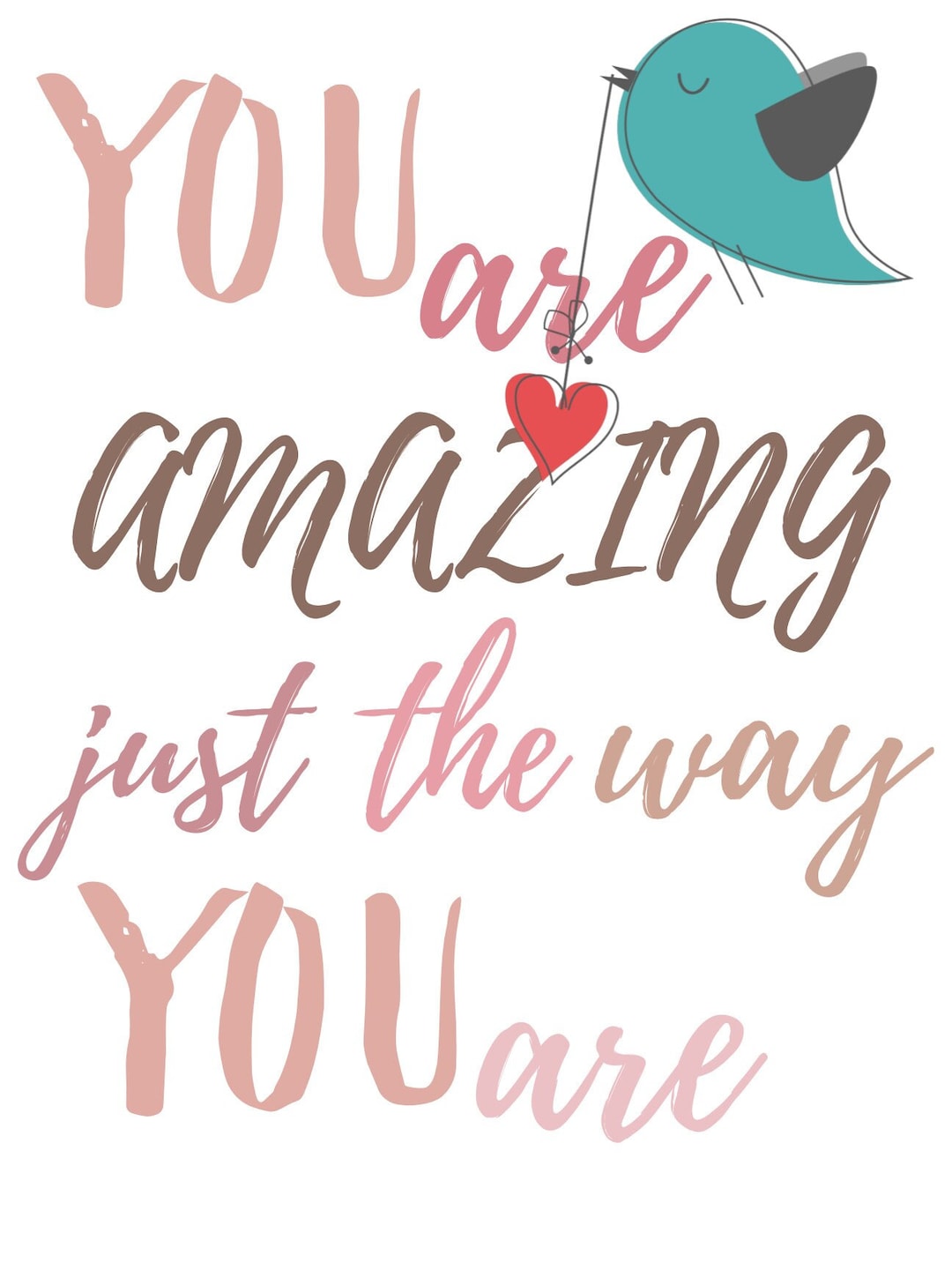 You Are Amazing Just the Way You Are/nursery Art/ Self Love/ - Etsy