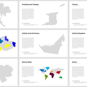 Editable Map Powerpoint Template, World Map Powerpoint Fully Editable ...