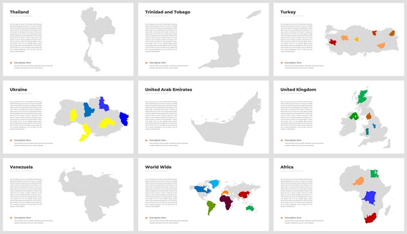 Editable Map Powerpoint Template, World Map Powerpoint Fully Editable ...