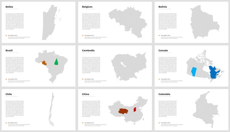 Editable Map Powerpoint Template, World Map Powerpoint Fully Editable ...