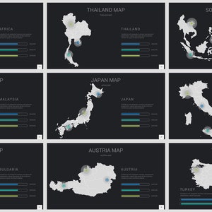 Editable Map Powerpoint Template World Map Powerpoint Fully - Etsy