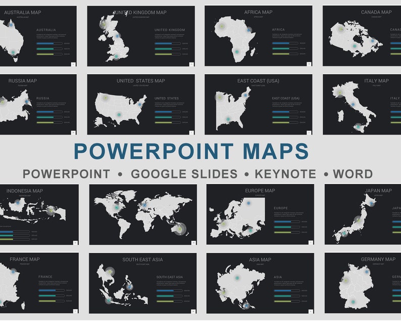 Editable Map Powerpoint Template, World Map Powerpoint Fully Editable ...