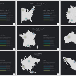Editable Map Powerpoint Template World Map Powerpoint Fully - Etsy