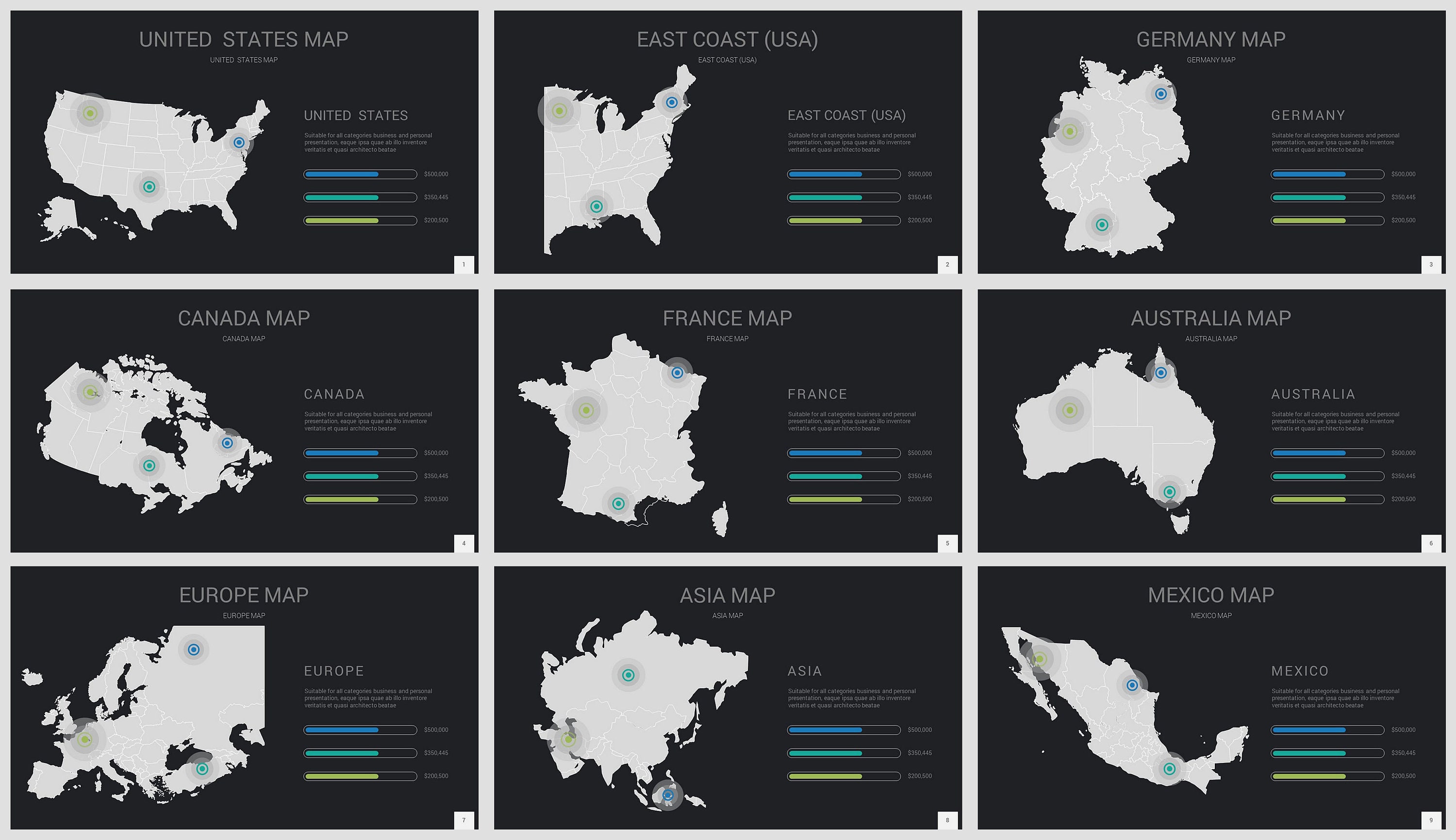 Editable Map Powerpoint Template, World Map Powerpoint Fully Editable ...