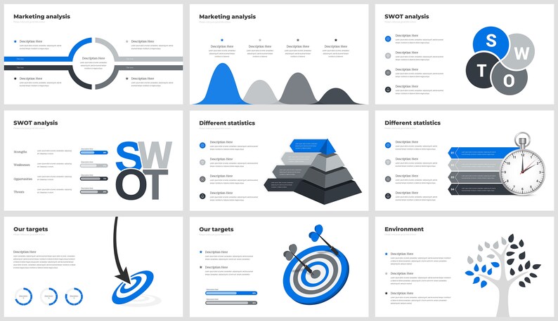 Powerpoint Presentation Template Swot Analysis Template Timeline